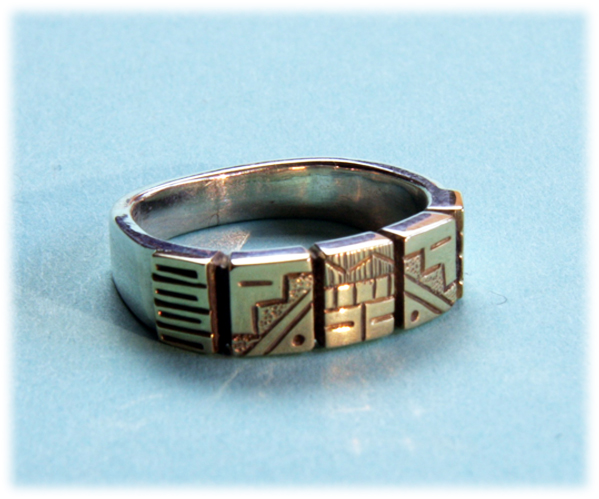 Roderick Tenorio Sterling and Gold Ring – Tribal Expressions